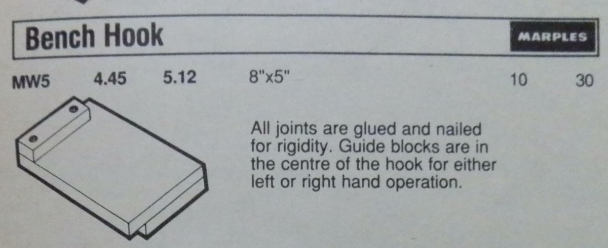 Bench Hook – William Marples and Sons, Ltd.