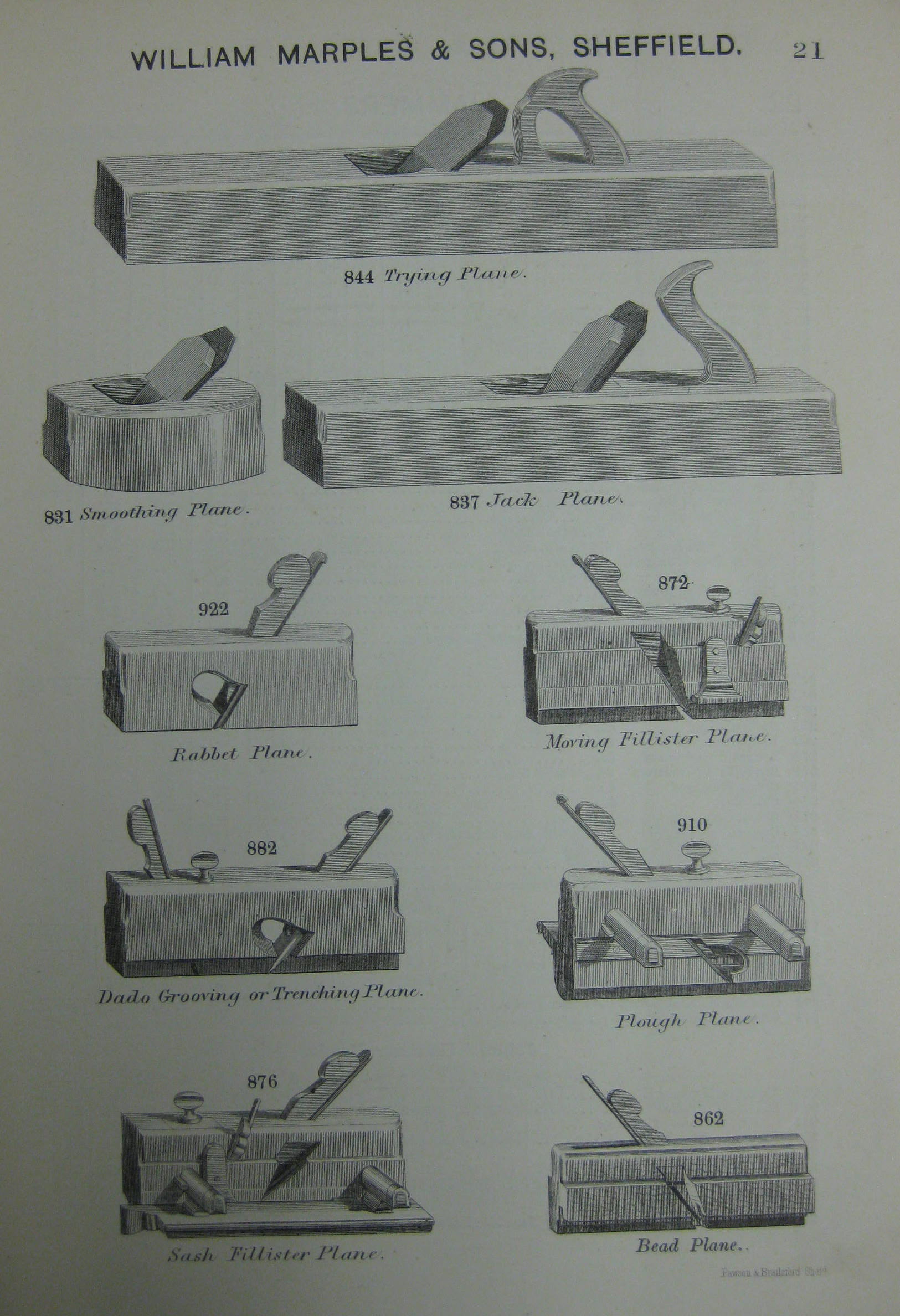 Wooden Planes – William Marples and Sons, Ltd.