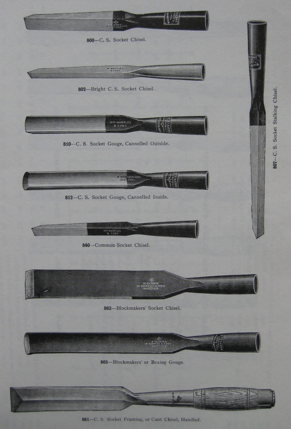 Socket Chisels – William Marples and Sons, Ltd.