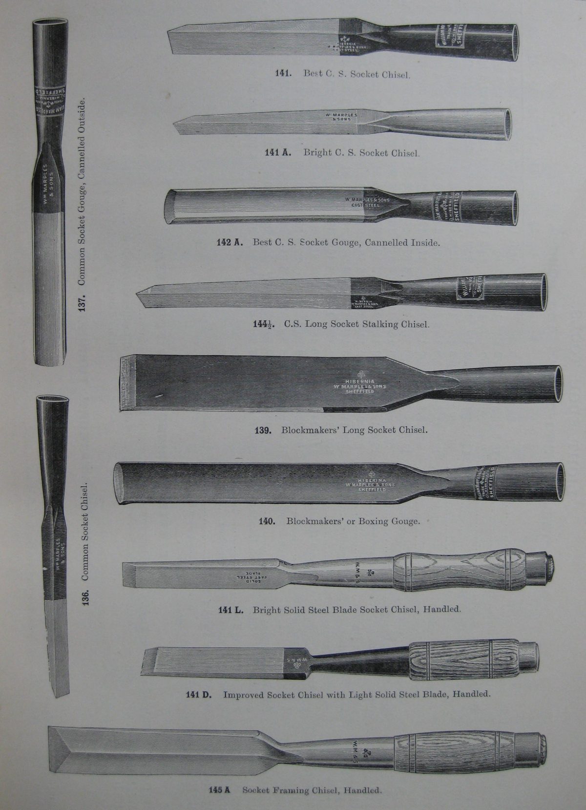 Socket Chisels – William Marples and Sons, Ltd.