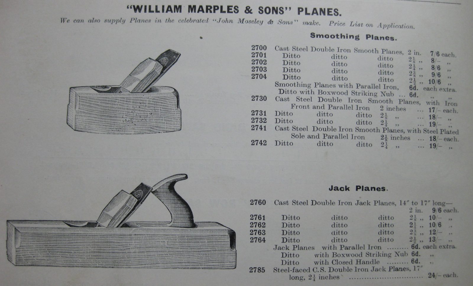Bench Planes (Wooden) – William Marples and Sons, Ltd.
