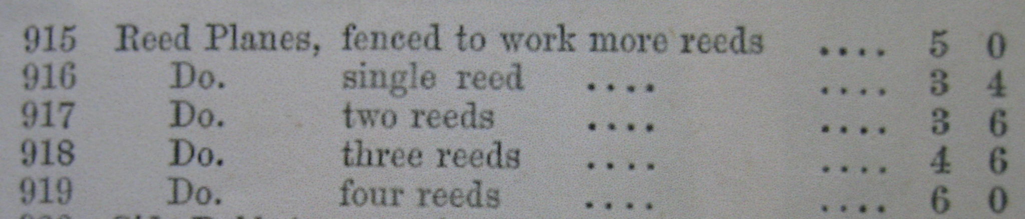 Reed Planes – William Marples and Sons, Ltd.