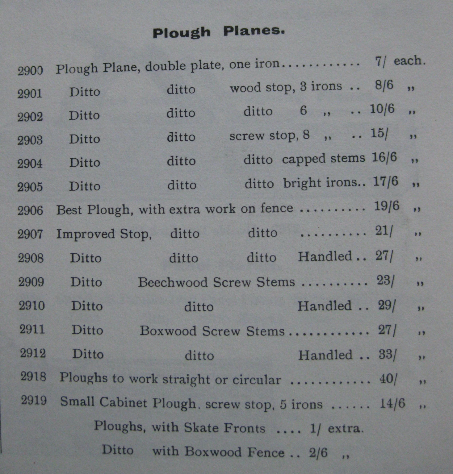Plough Planes – William Marples and Sons, Ltd.