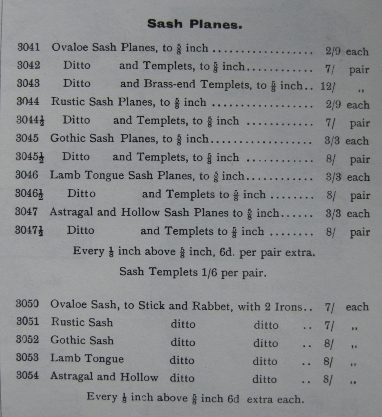 Sash Planes – William Marples and Sons, Ltd.