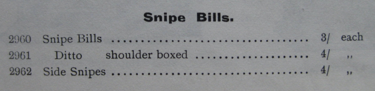 Snipe Bills & Side-Snipes – William Marples and Sons, Ltd.