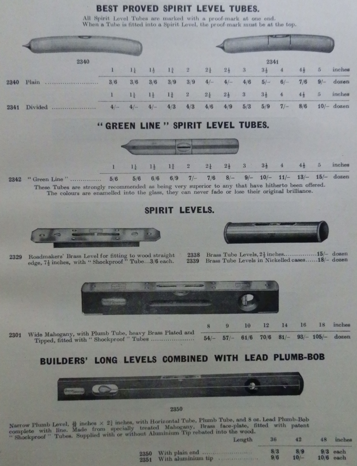 Spirit Levels – William Marples and Sons, Ltd.
