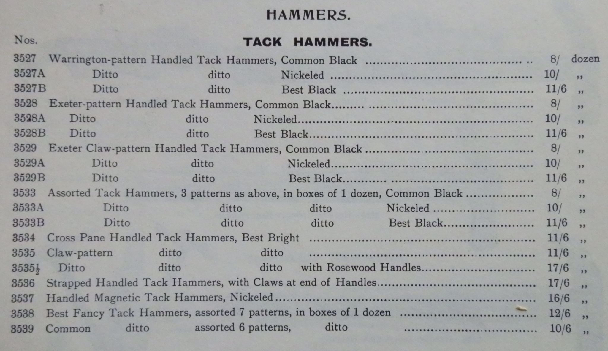 Hammers – William Marples and Sons, Ltd.