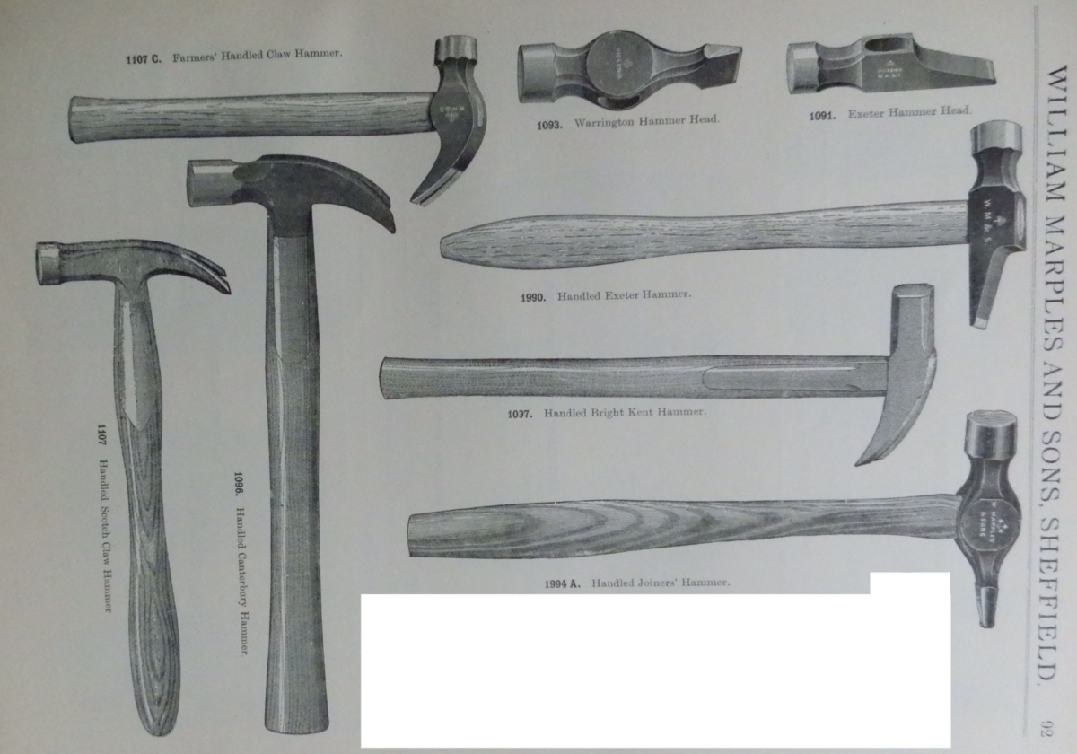 Hammers – William Marples and Sons, Ltd.