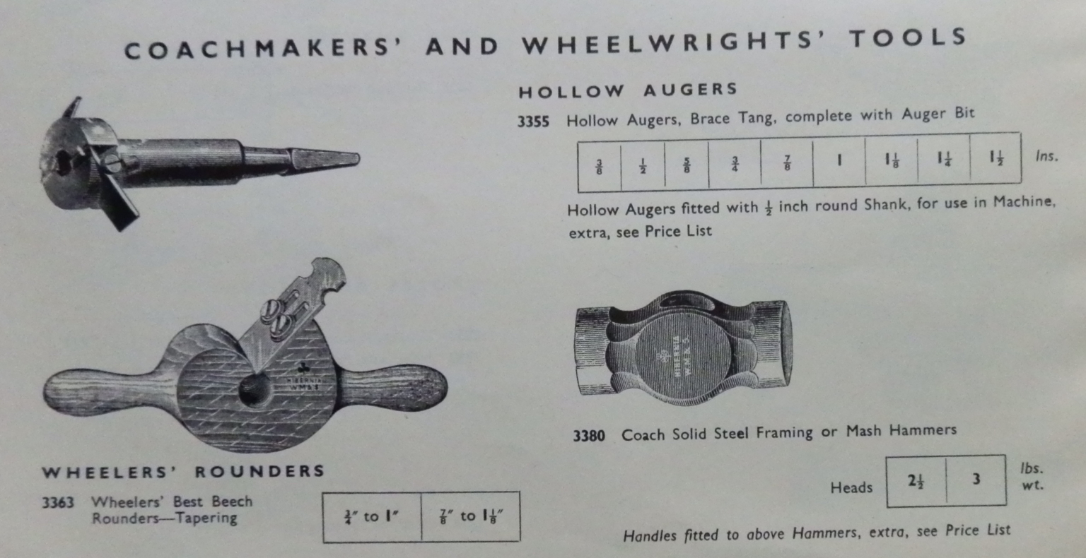 Coachmakers’ & Wheelwrights’ Tools – William Marples and Sons, Ltd.