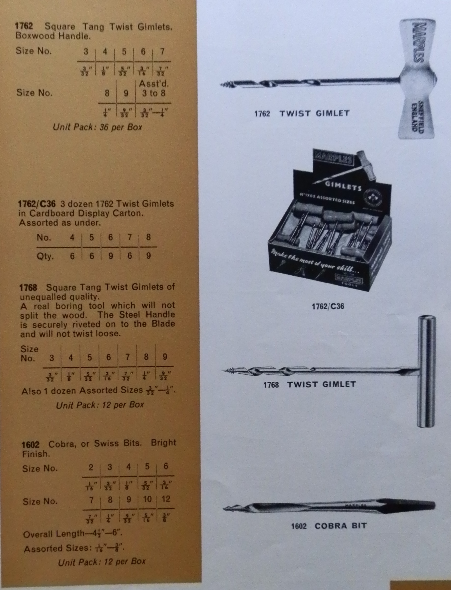 Gimlets – William Marples and Sons, Ltd.